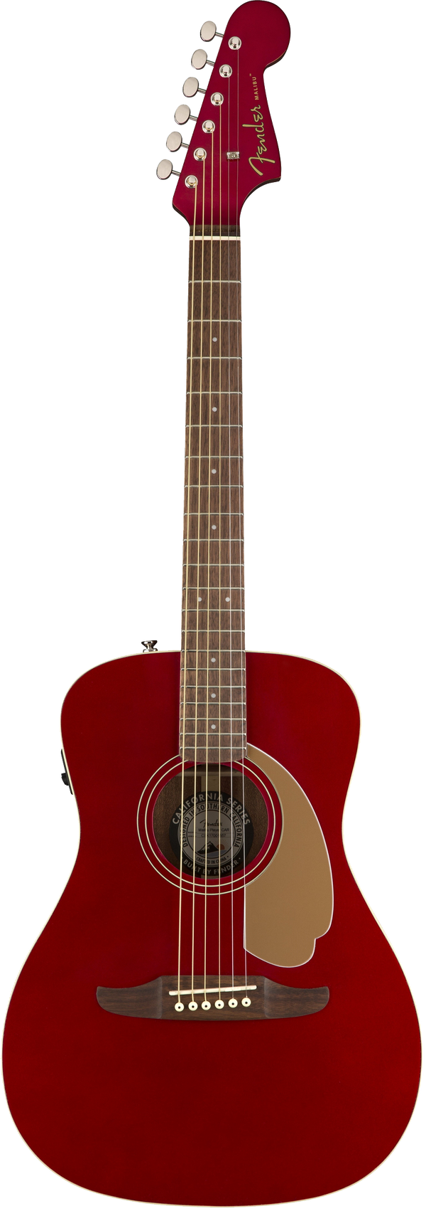 Red Acoustic Electric Guitar